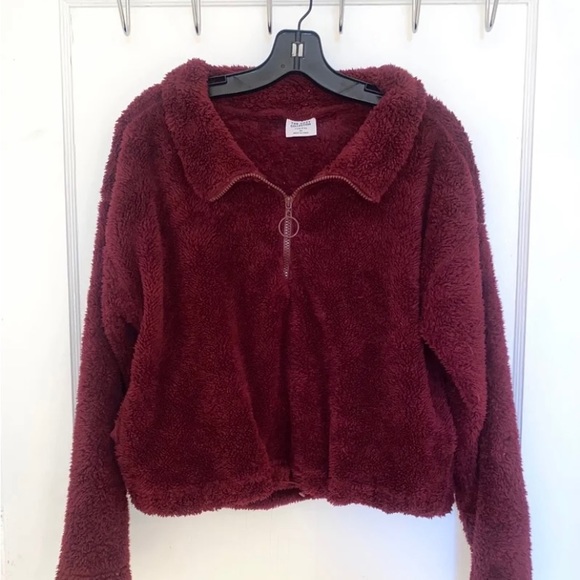 Rue21 | Sweaters | Dark Red Sherpa | Poshmark